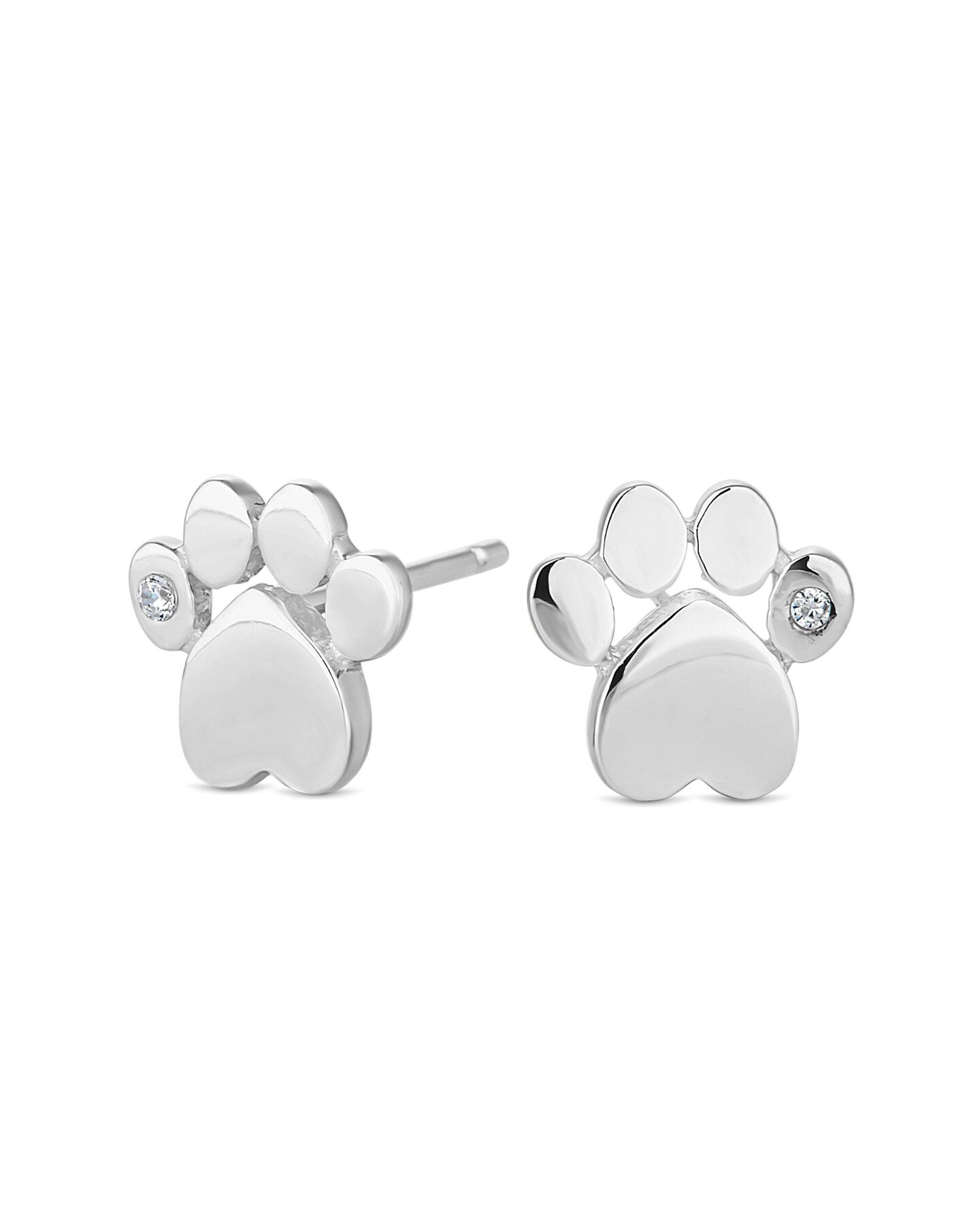 Paw print stud earrings store